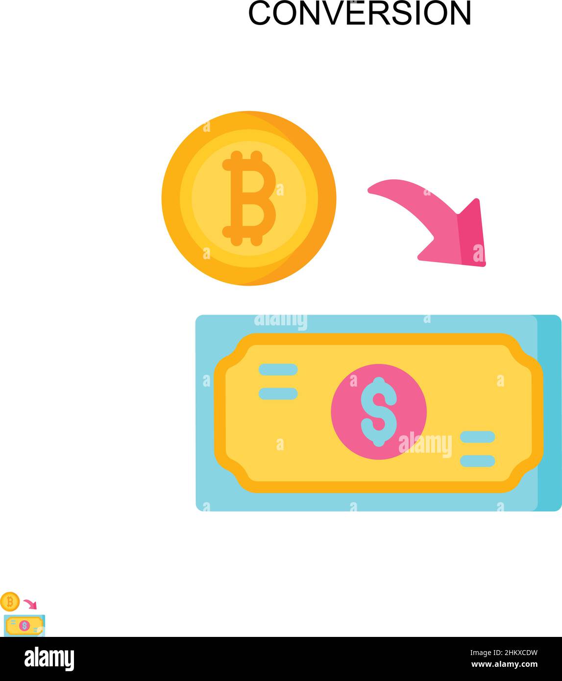 Conversion Simple vector icon. Illustration symbol design template for ...