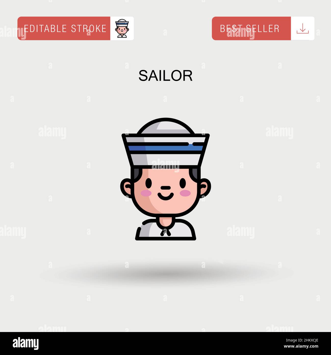 Sailor Simple vector icon Stock Vector Image & Art - Alamy