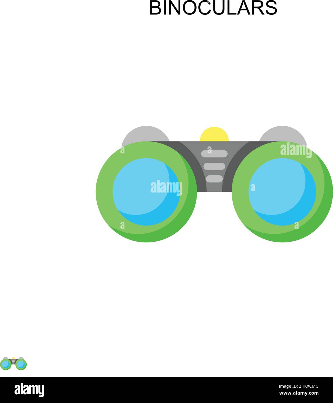 Binoculars Simple vector icon. Illustration symbol design template for ...