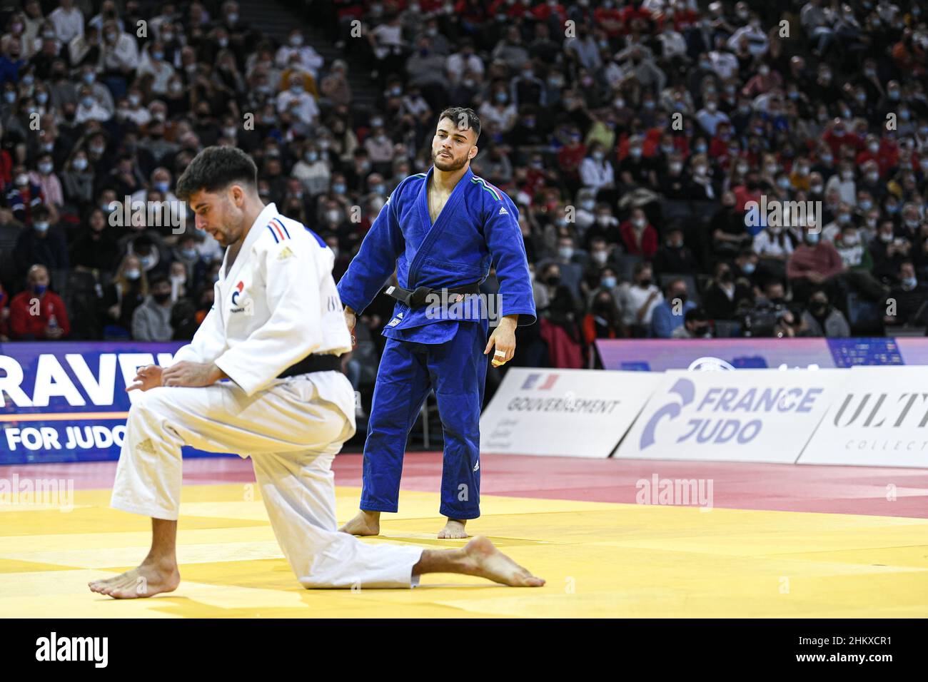 Men's -73 kg, Fabio Basile of Italy competes during the Paris Grand ...