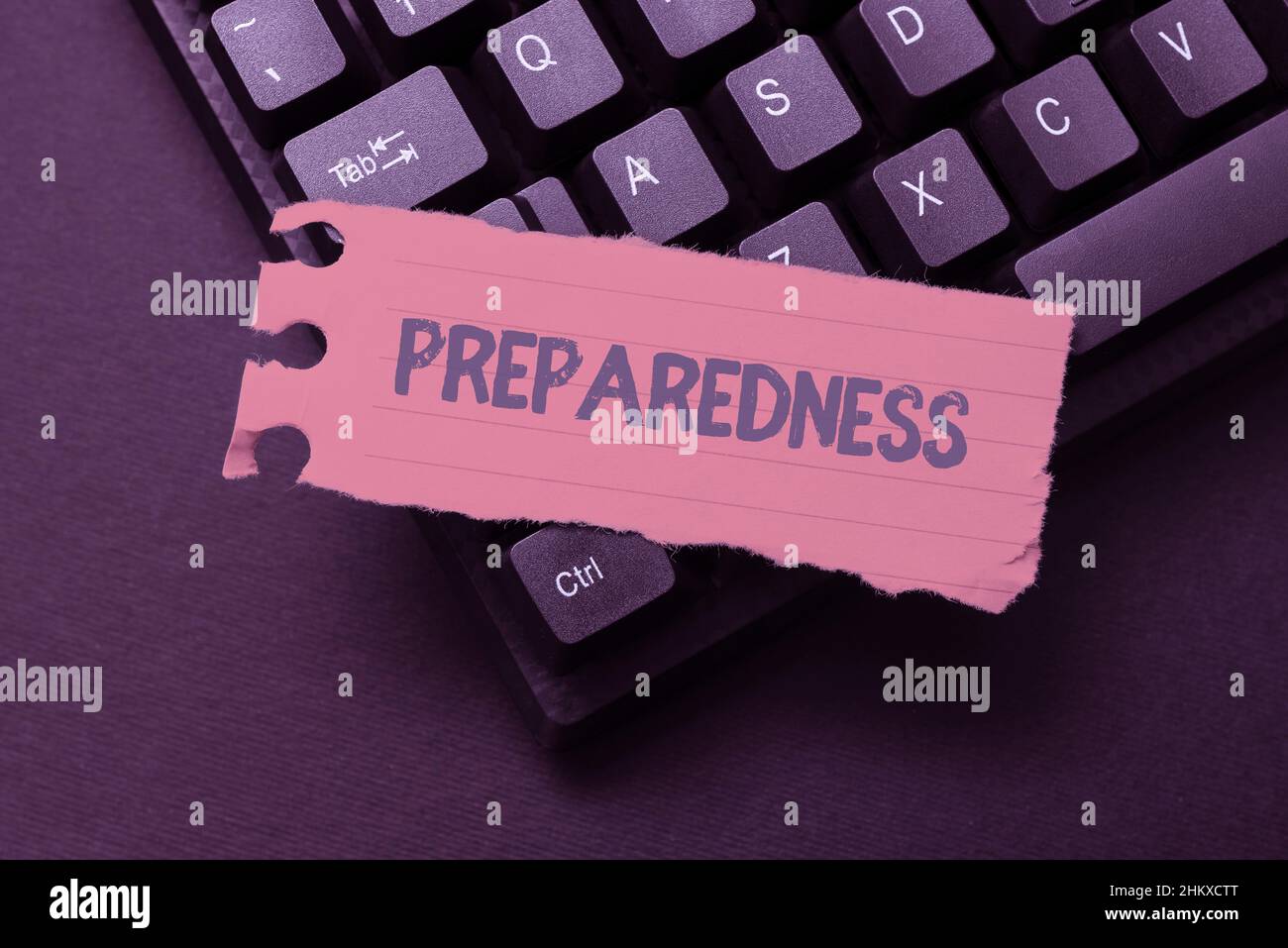 Text showing inspiration Preparedness. Word Written on quality or state ...