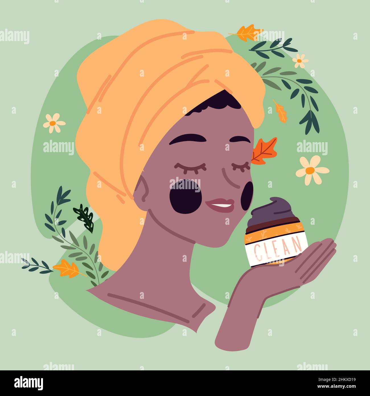 woman with mud mask Stock Vector Image & Art - Alamy