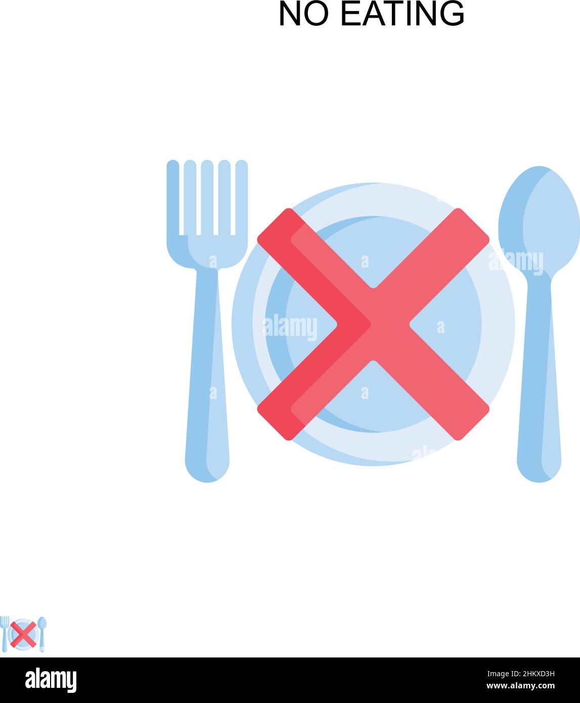 No eating Simple vector icon. Illustration symbol design template for ...