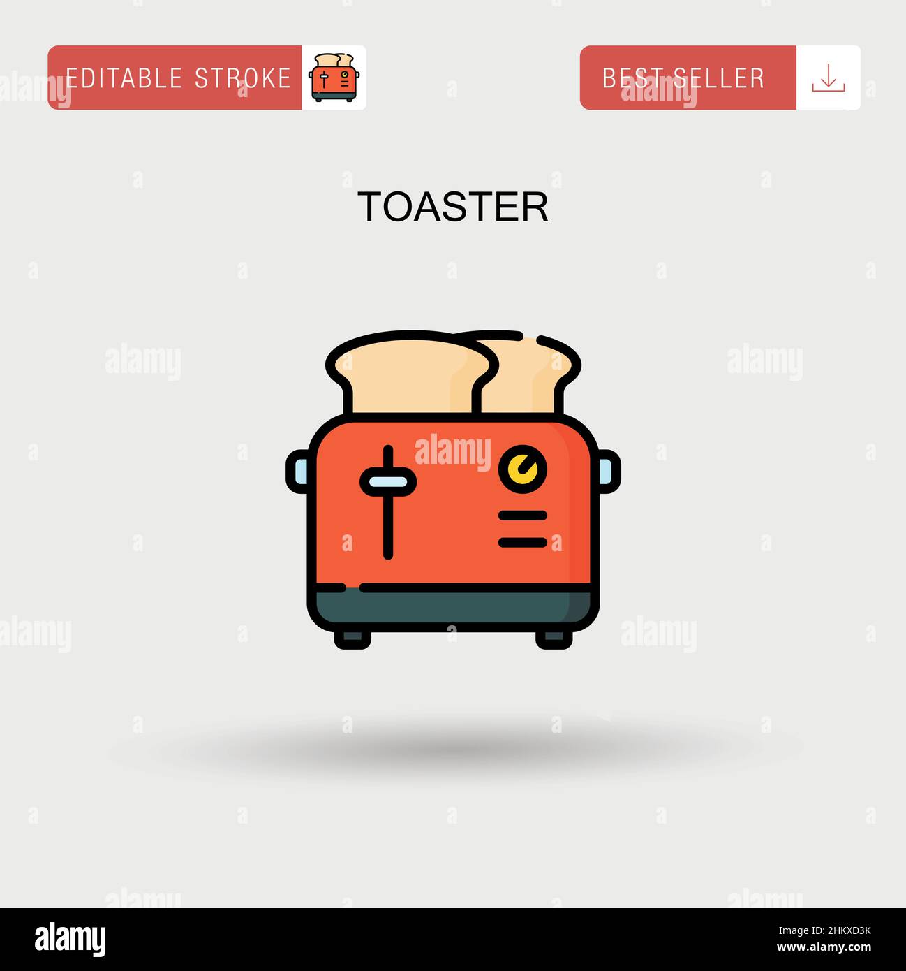 Toaster white background Stock Vector Images - Alamy
