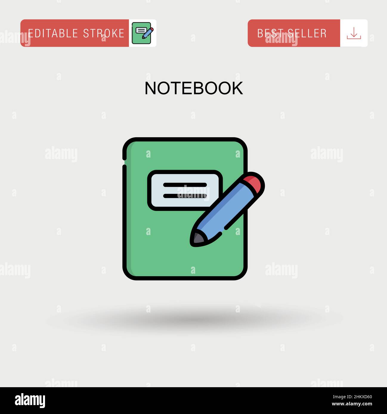 Notebook page and pen Stock Vector Images - Alamy