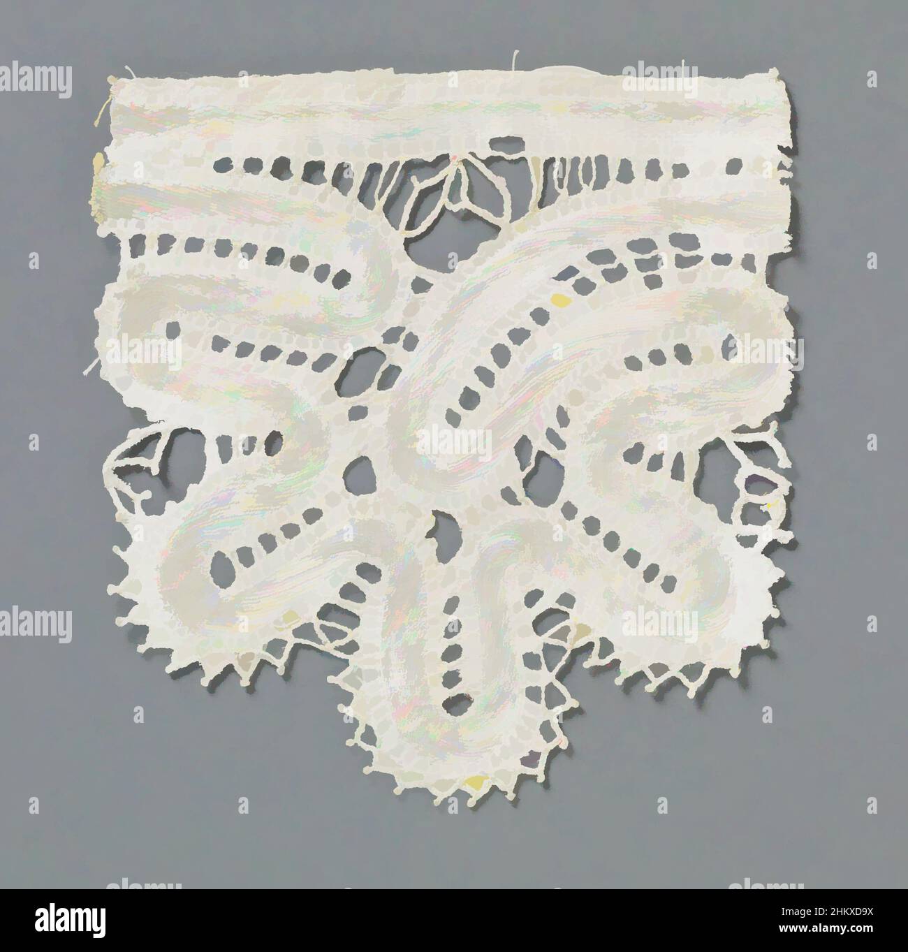 Art inspired by Strip of bobbin lace with lobes formed by a ribbon ...