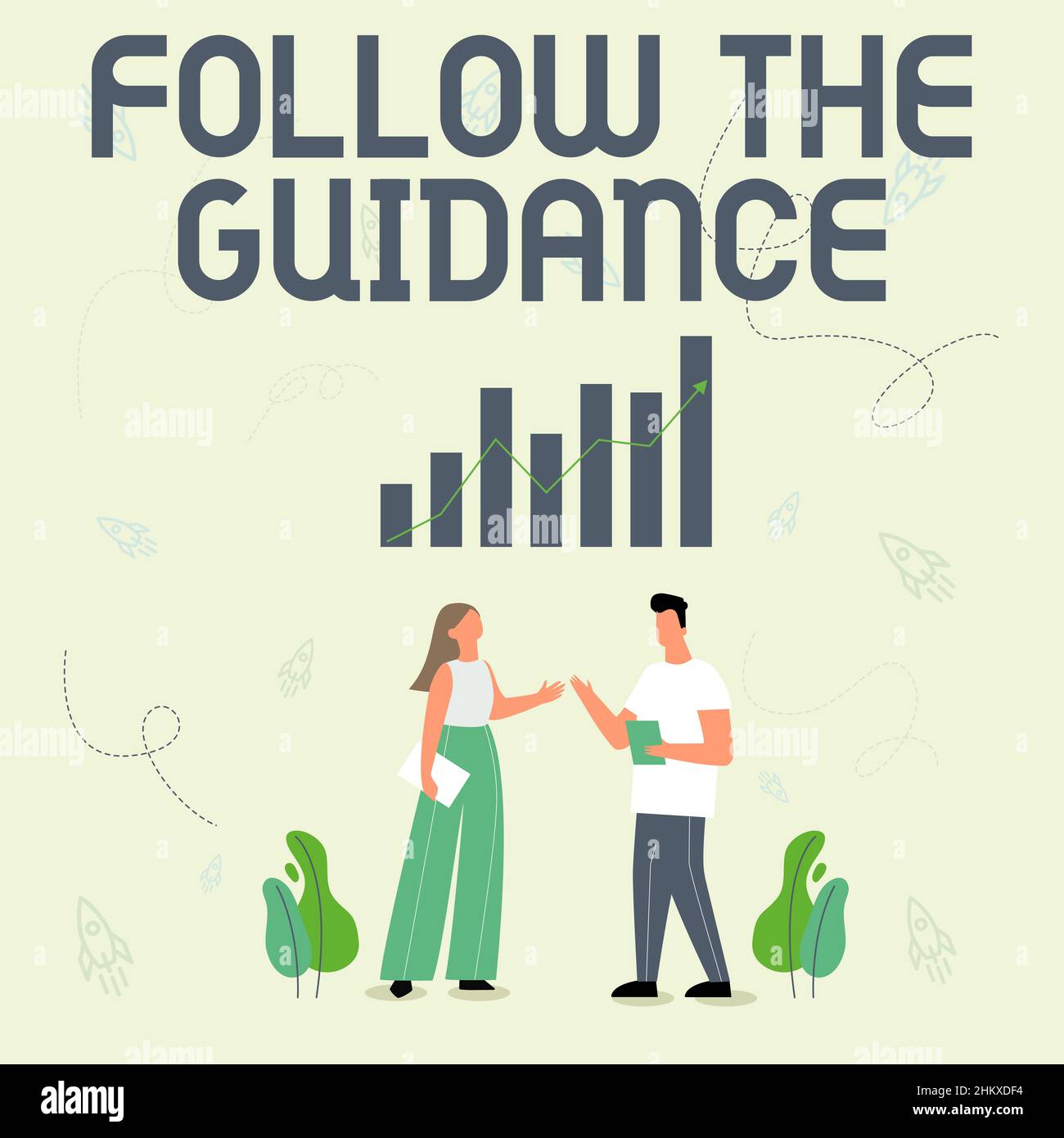Conceptual Display Follow The Guidance Conceptual Photo Controlling A