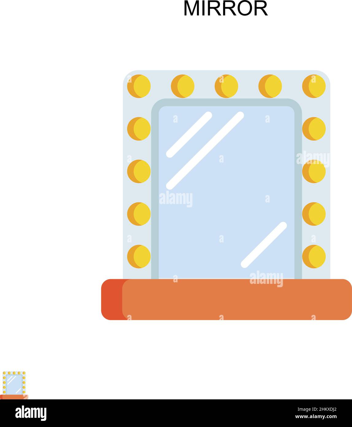 Mirror Simple vector icon. Illustration symbol design template for web ...