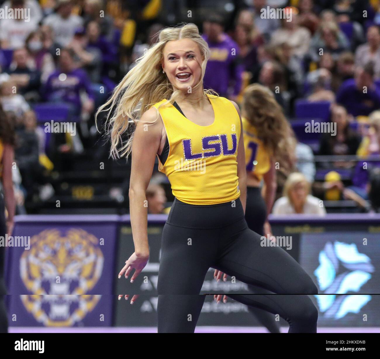 Baton Rouge, LA, USA. 5th Feb, 2022. The LSU Tiger Girls perform during ...
