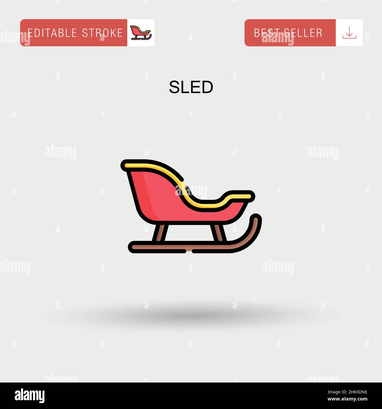 Children ride sled Stock Vector Images - Alamy