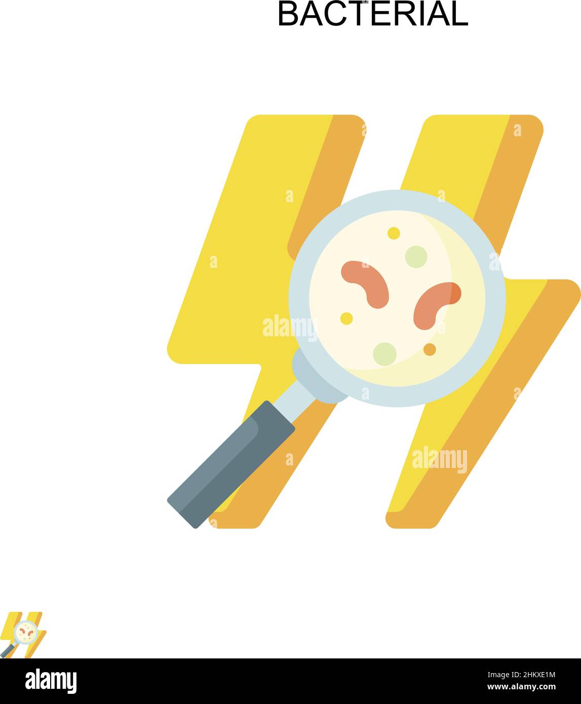 Bacterial Simple vector icon. Illustration symbol design template for ...