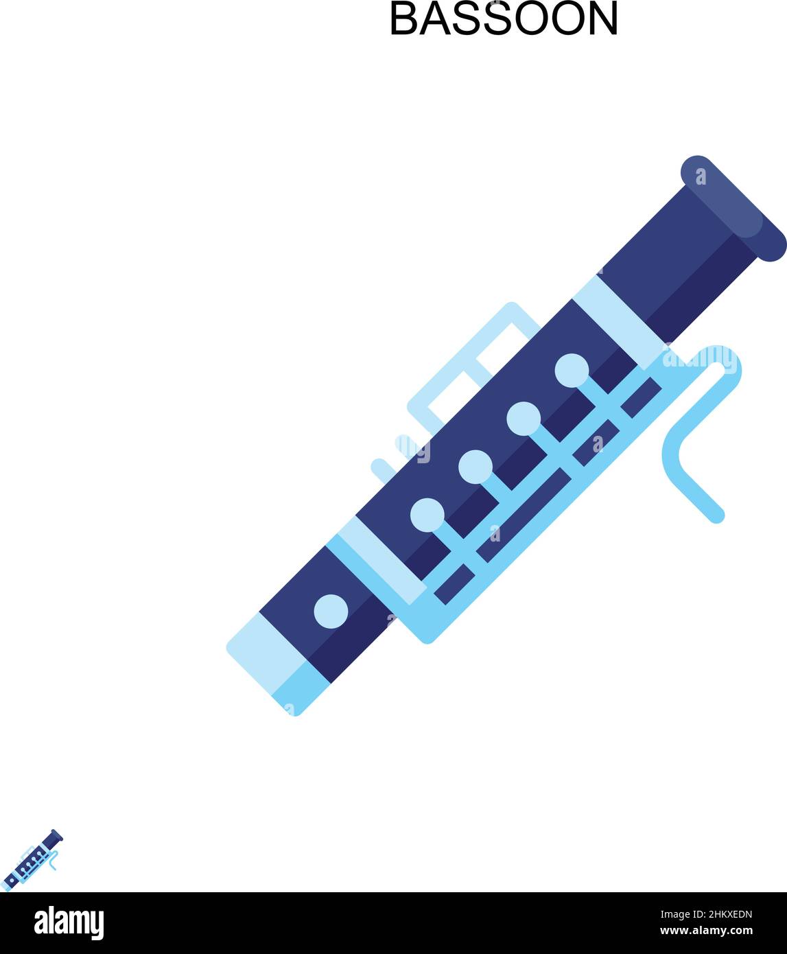 Bassoon Simple vector icon. Illustration symbol design template for web ...