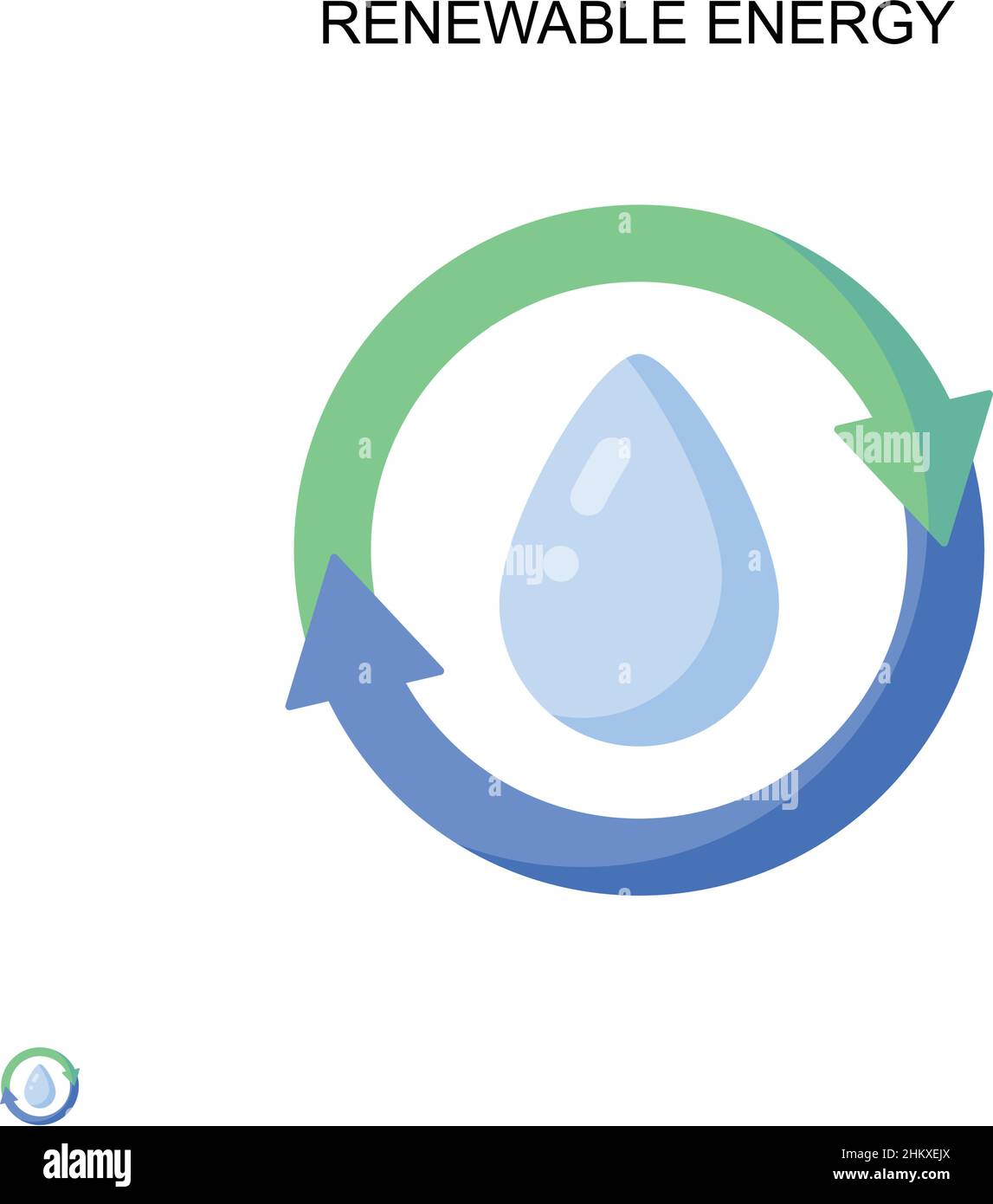 Renewable energy Simple vector icon. Illustration symbol design ...