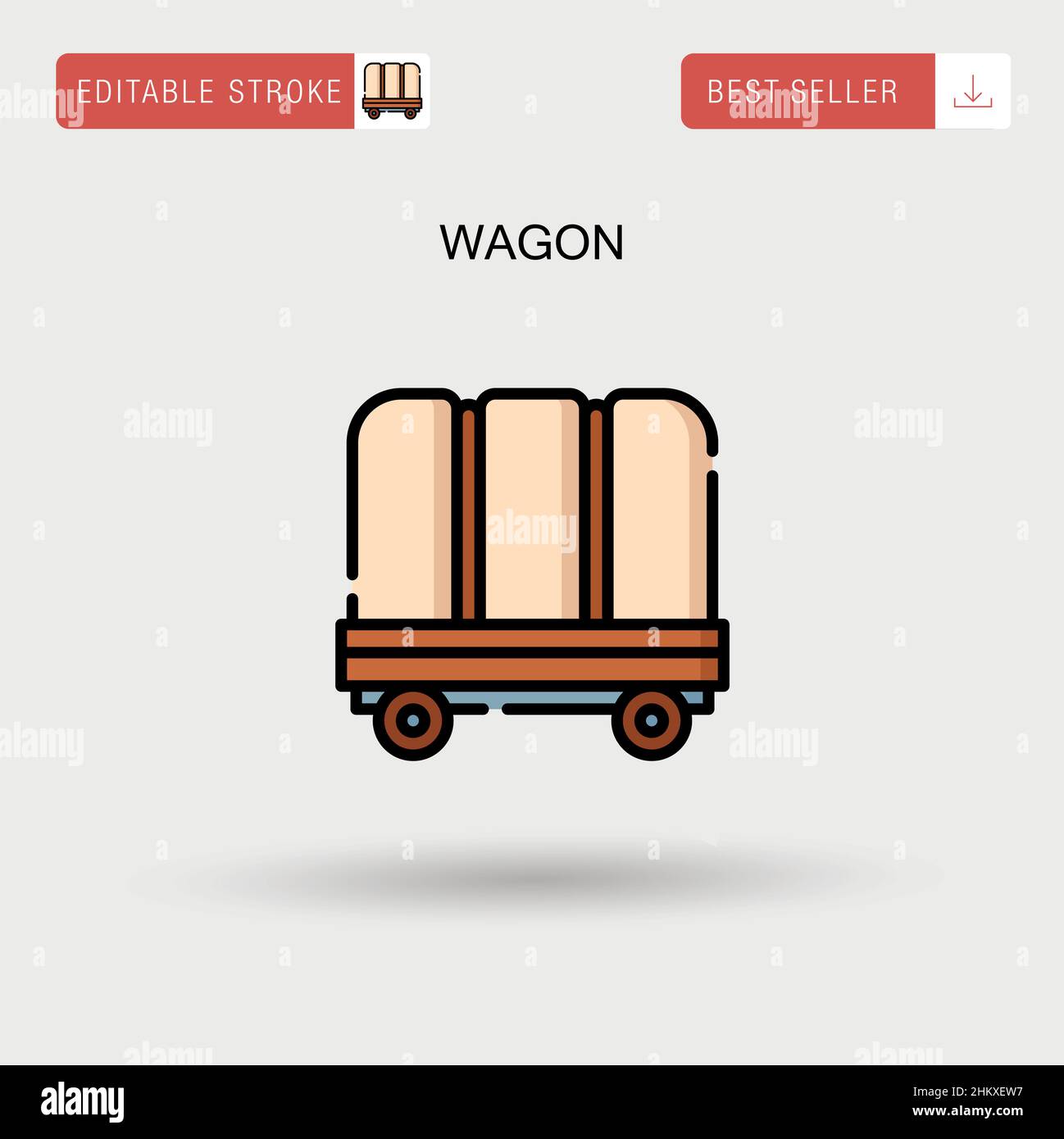 Covered wagon illustration Stock Vector Images - Alamy
