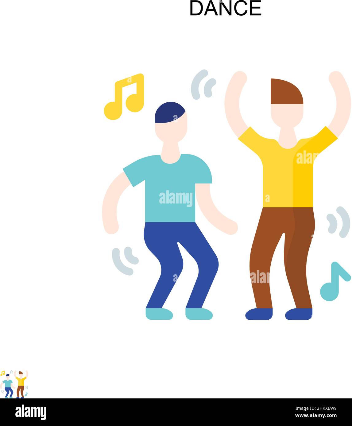 Dance Simple vector icon. Illustration symbol design template for web ...