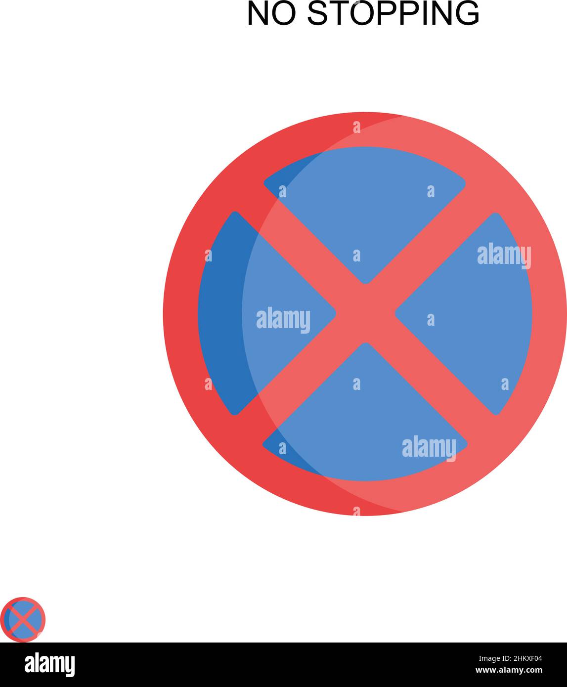 No stopping Simple vector icon. Illustration symbol design template for ...