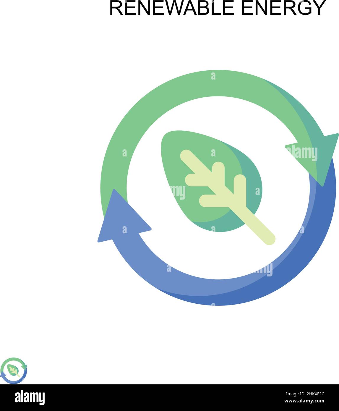 Renewable energy Simple vector icon. Illustration symbol design ...