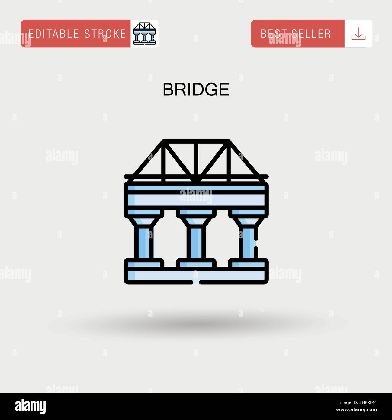 Bridge Simple vector icon Stock Vector Image & Art - Alamy