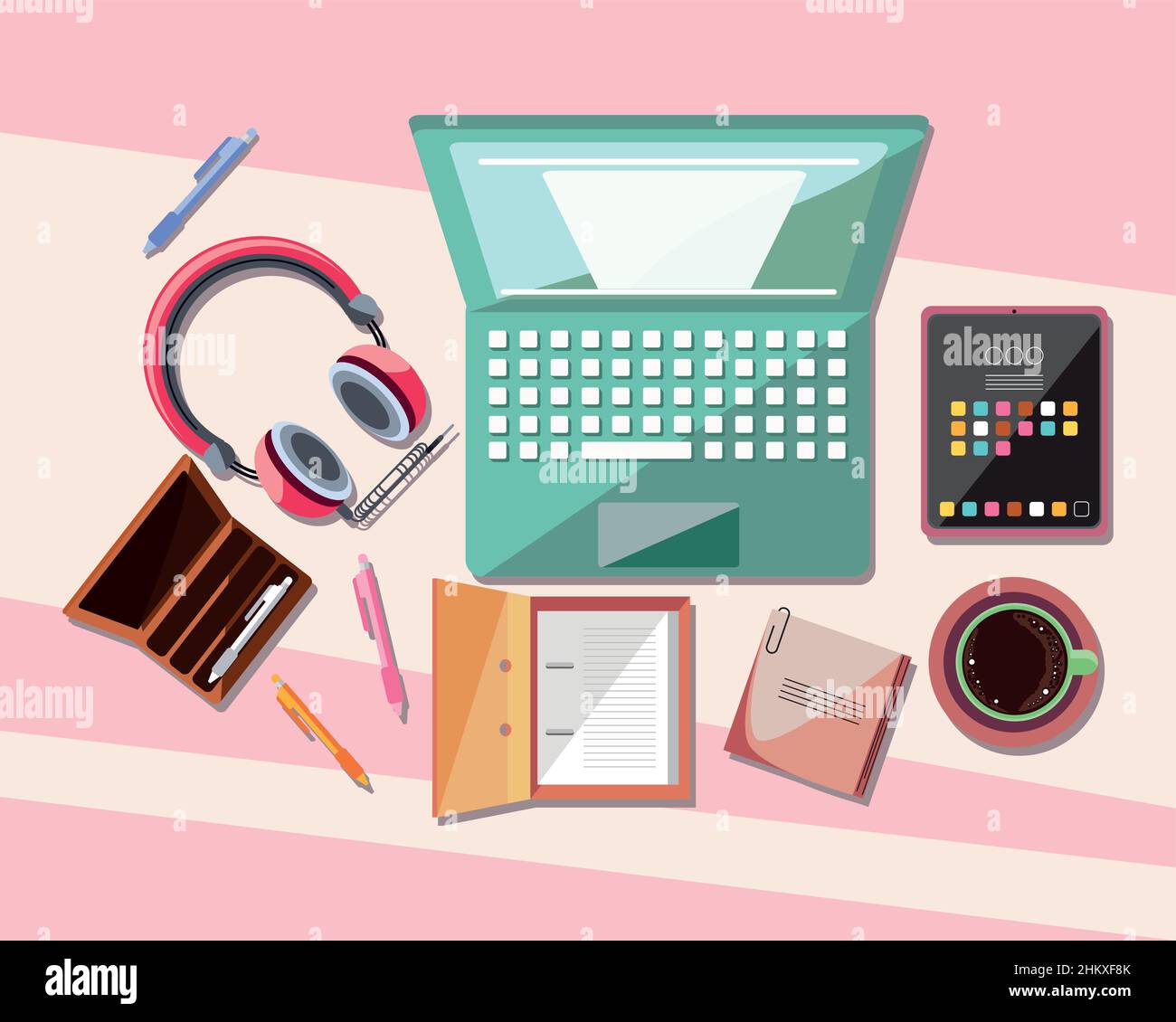office things and equipment Stock Vector Image & Art - Alamy