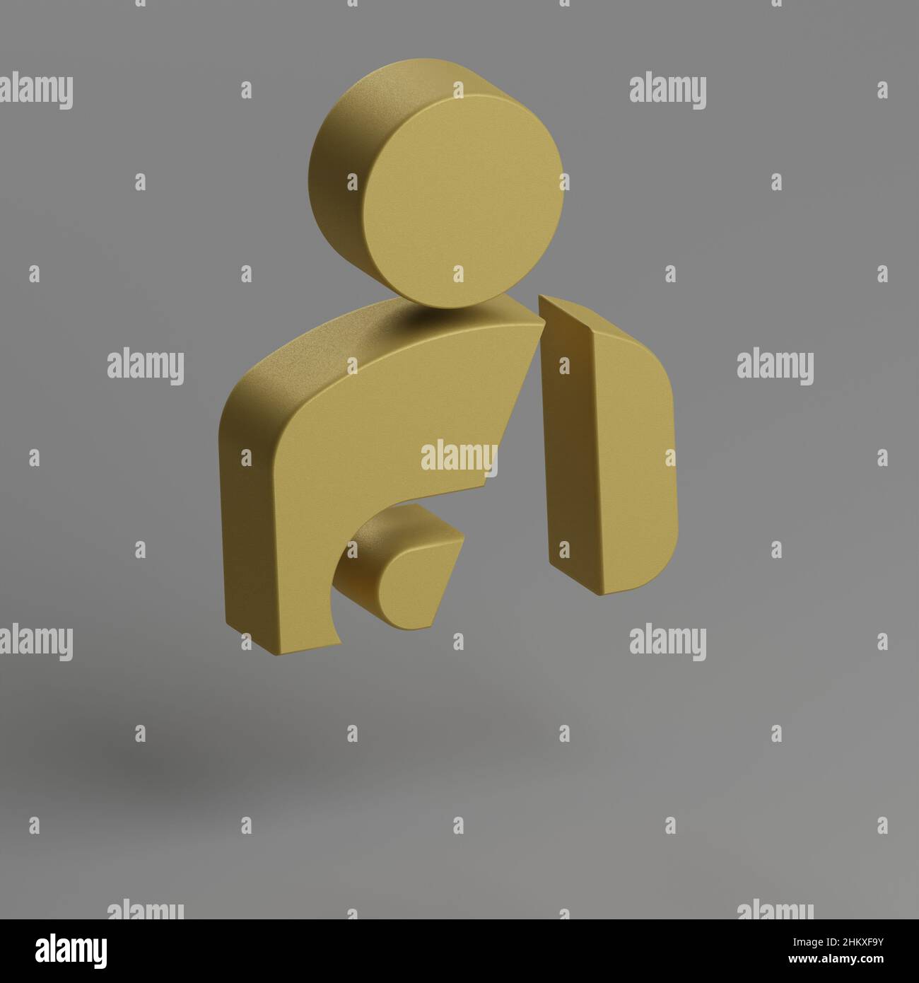 Personal Injury icon. Yellow symbol social icons on gray background. 3d ...