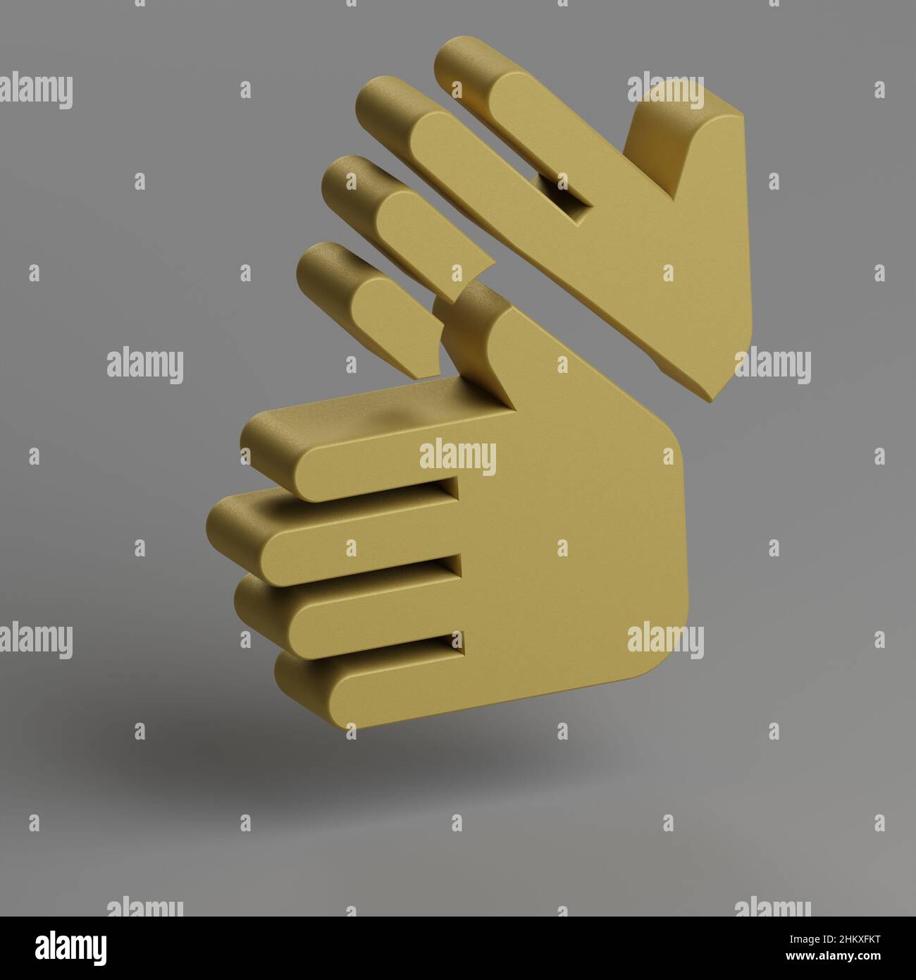 Sign Language icon. Yellow symbol social icons on gray background. 3d ...
