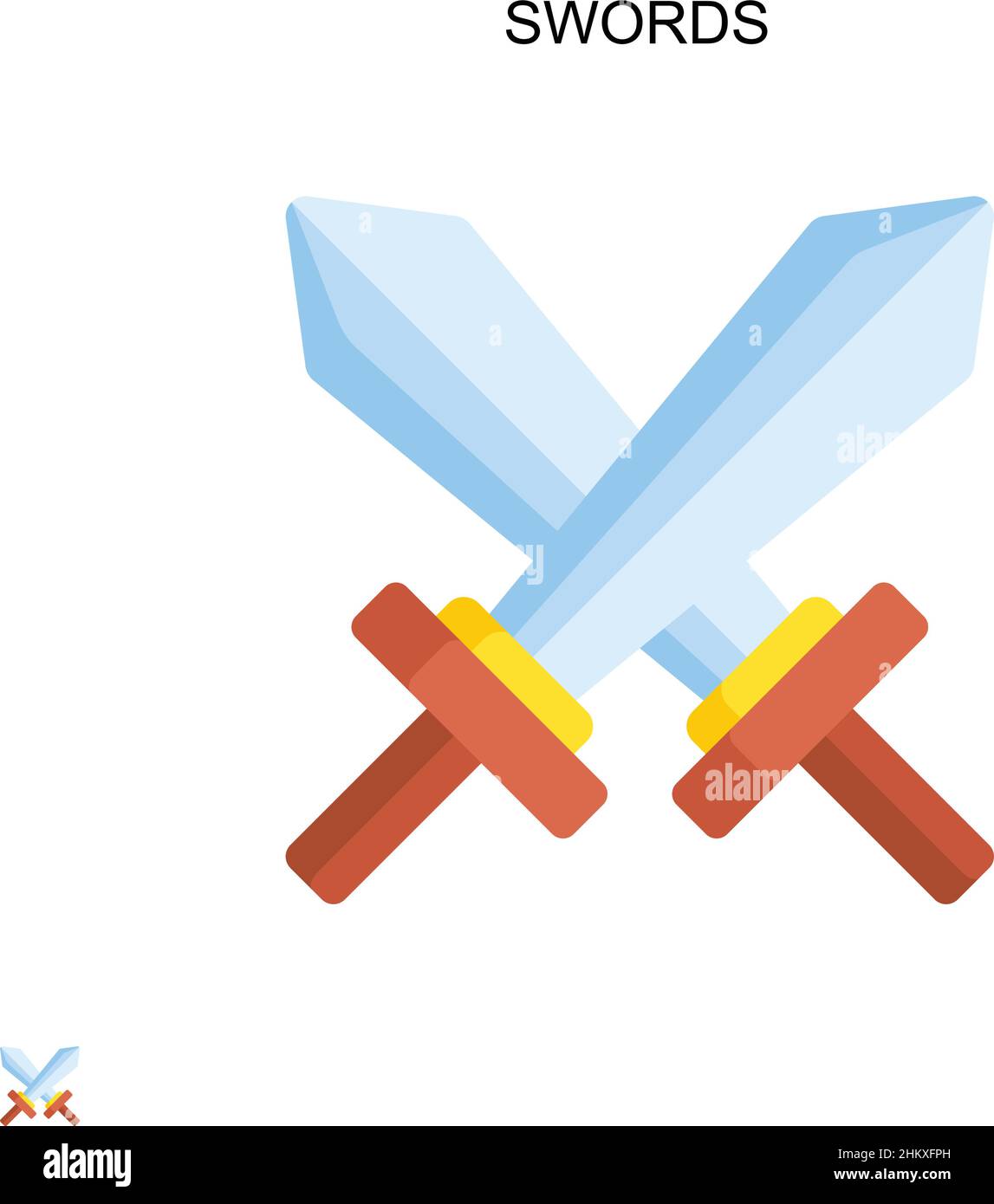 Swords Simple vector icon. Illustration symbol design template for web ...
