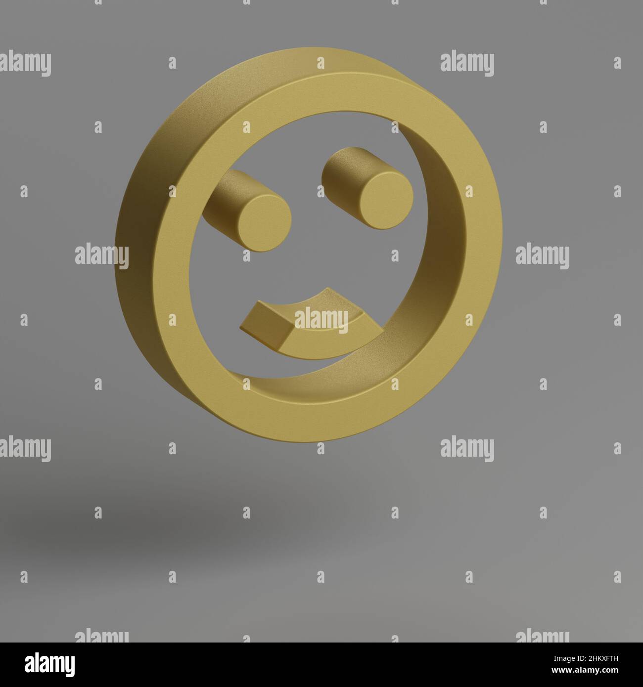 Sentiment Satisfied icon. Yellow symbol social icons on gray background ...