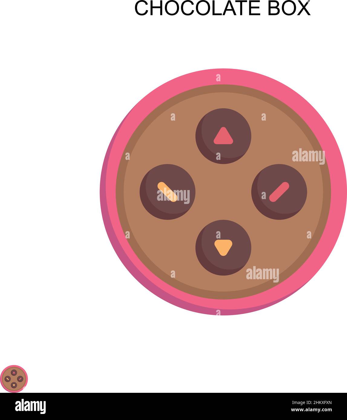 Chocolate box Simple vector icon. Illustration symbol design template ...