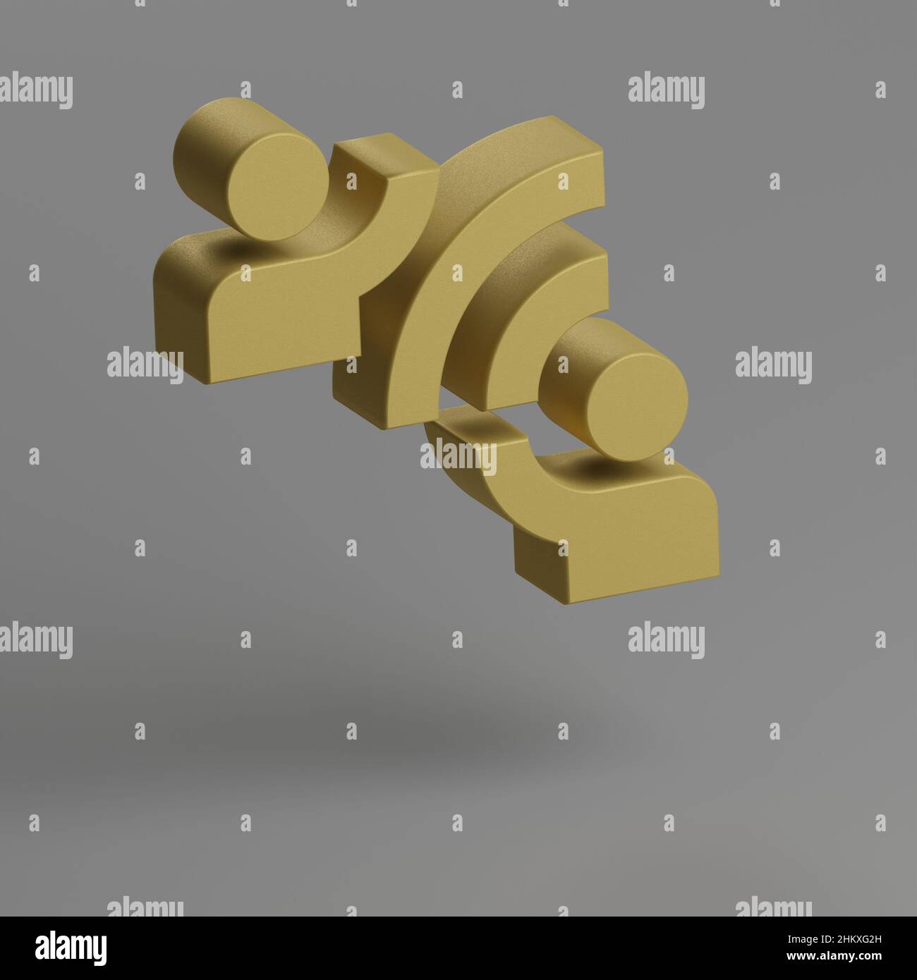 Connect Without Contact icon. Yellow symbol social icons on gray ...