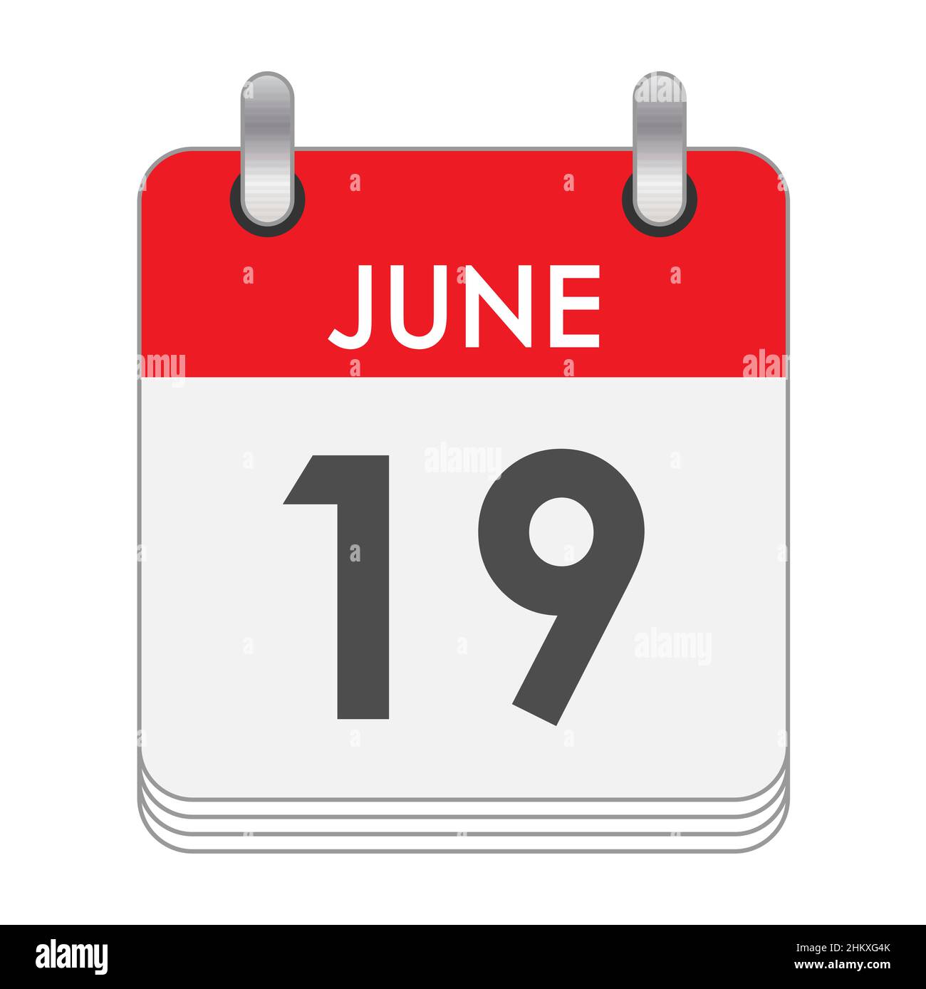 June 19 calendar icon hi-res stock photography and images - Alamy