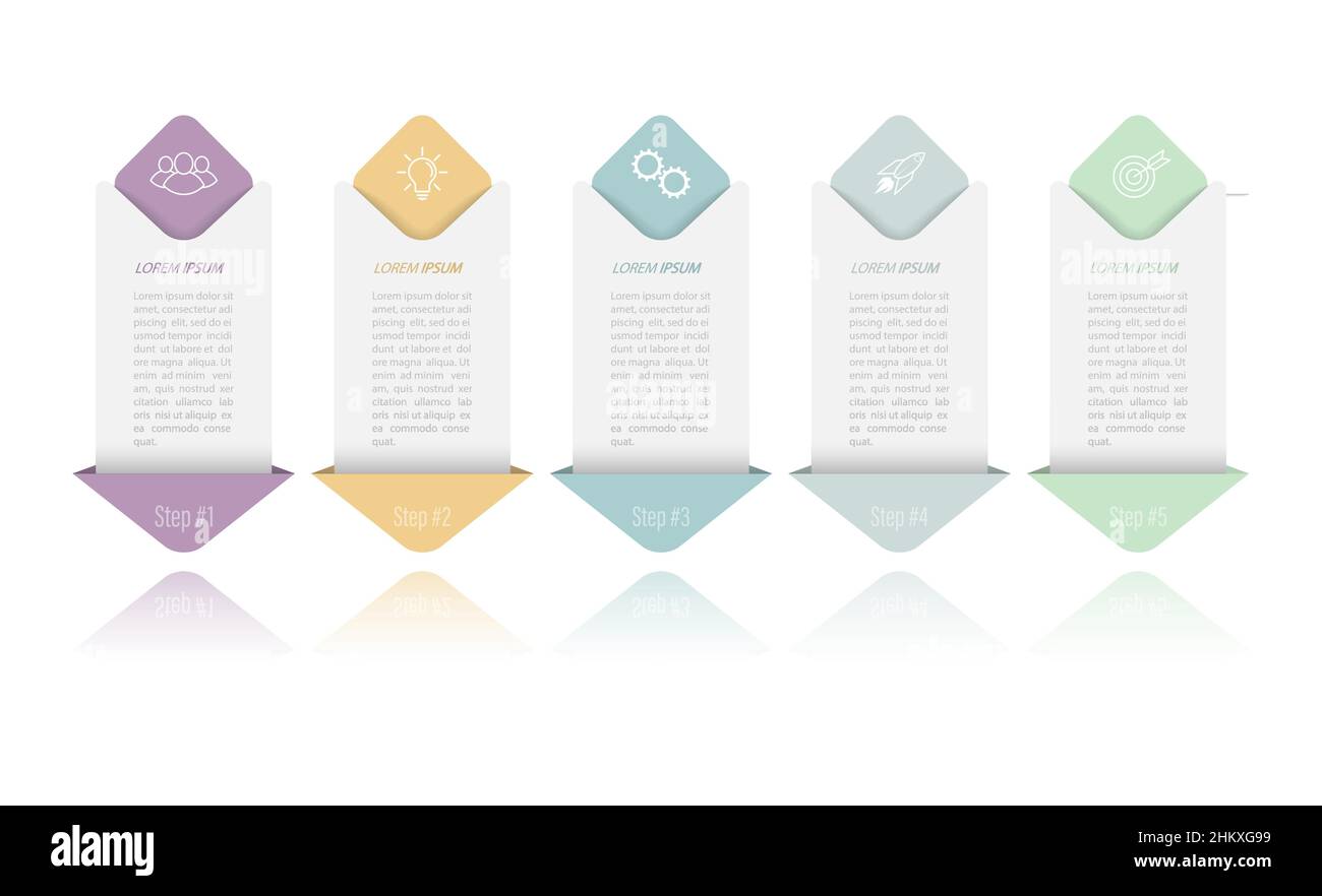 4 stages of development, improvement or training. Infographics with ...