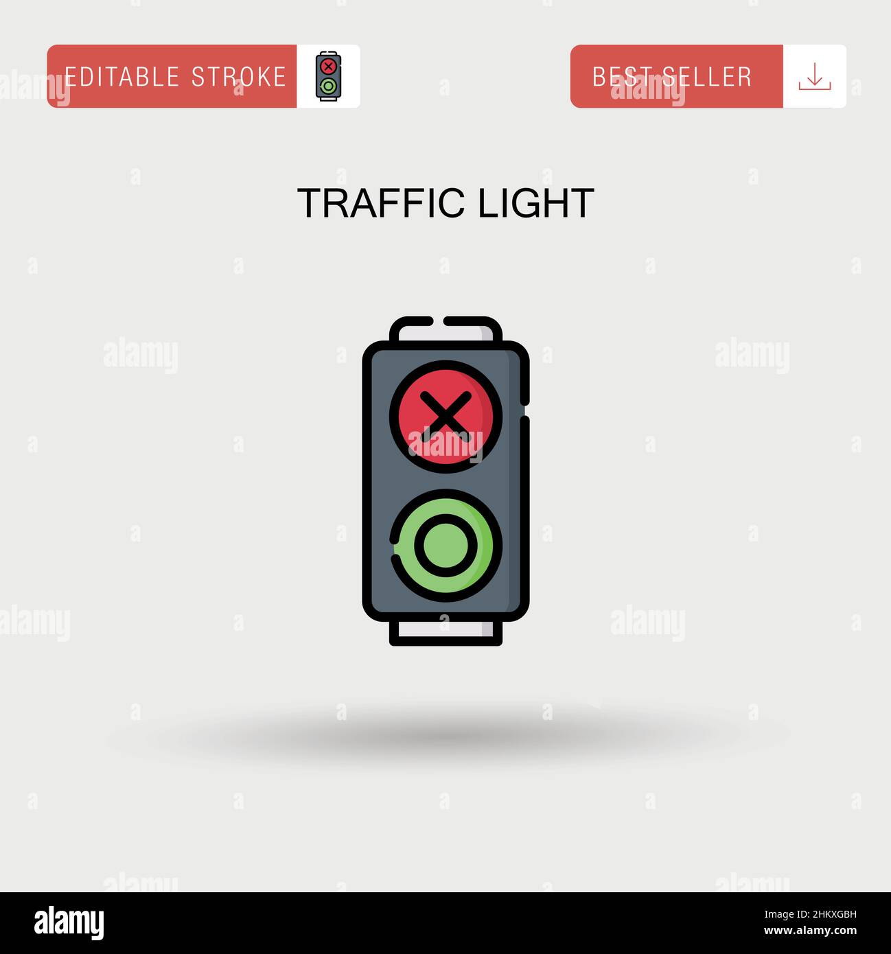 Traffic light Simple vector icon Stock Vector Image & Art - Alamy