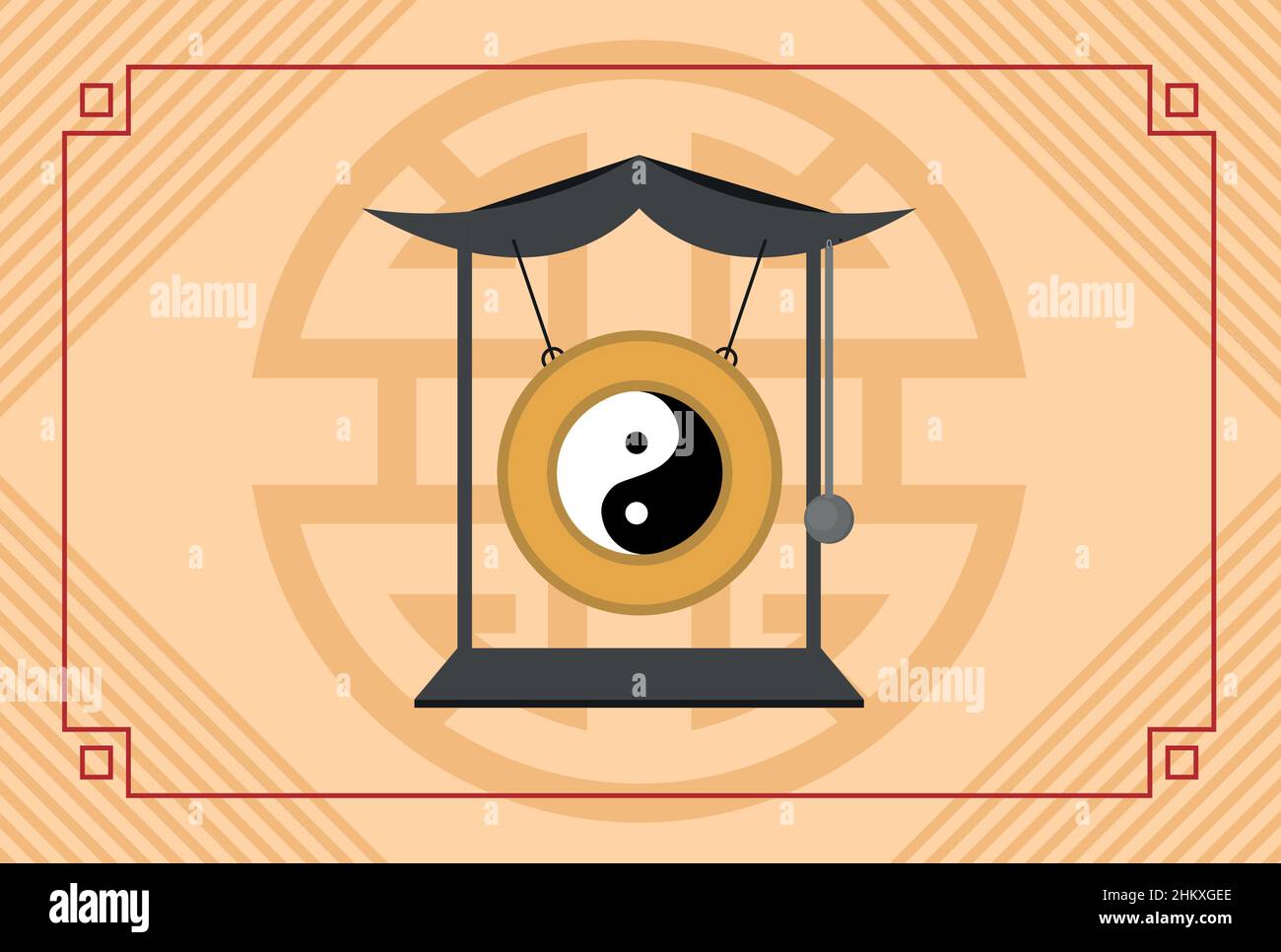 traditional oriental gong Stock Vector Image & Art - Alamy