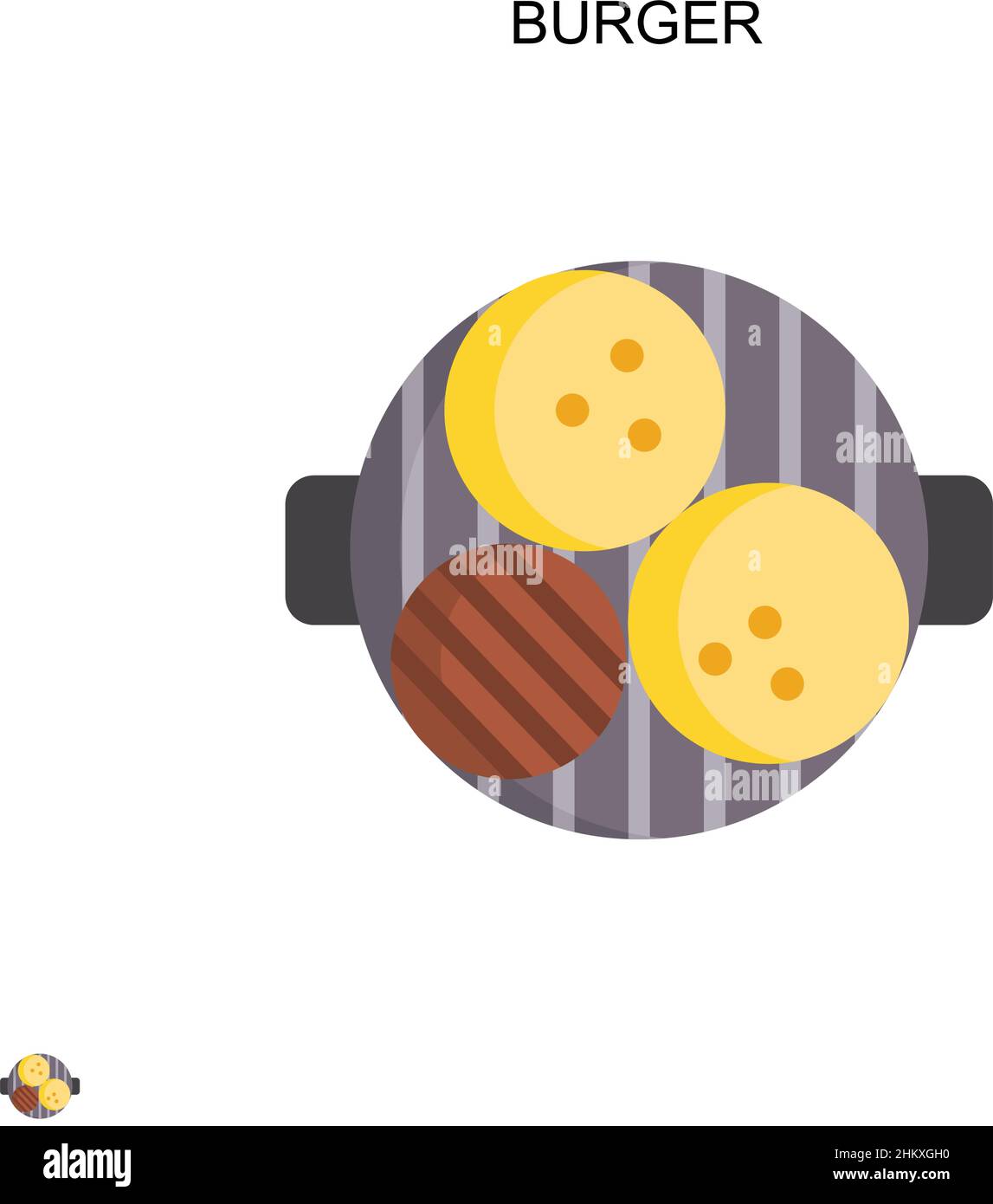 Burger Simple vector icon. Illustration symbol design template for web ...
