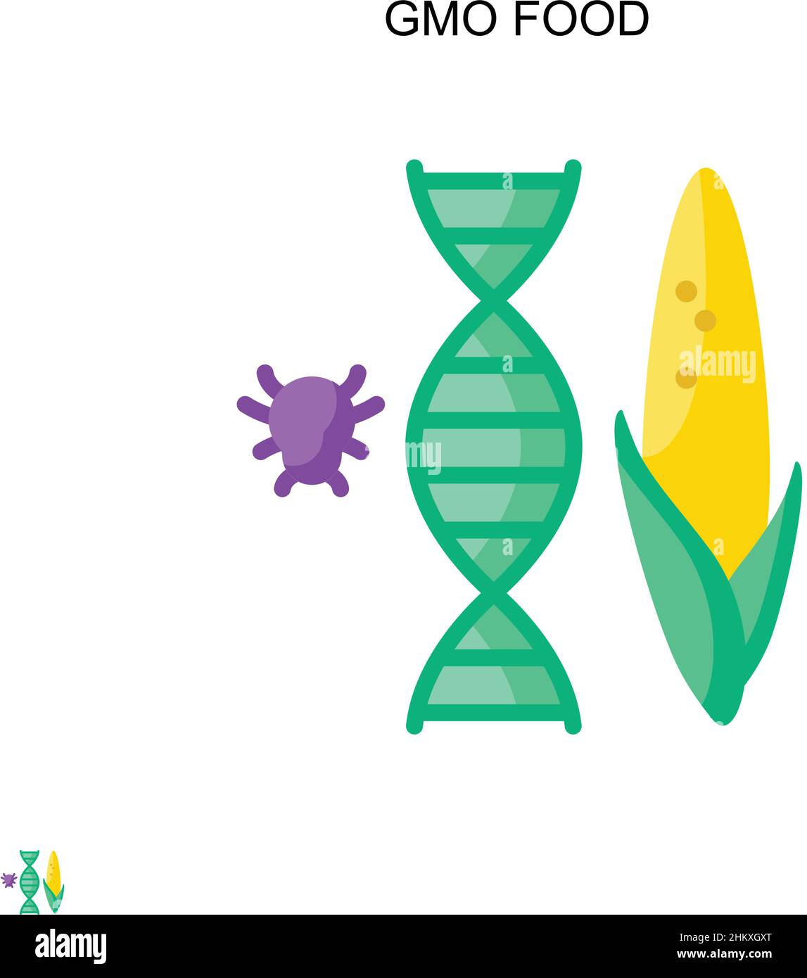 Gmo food Simple vector icon. Illustration symbol design template for ...