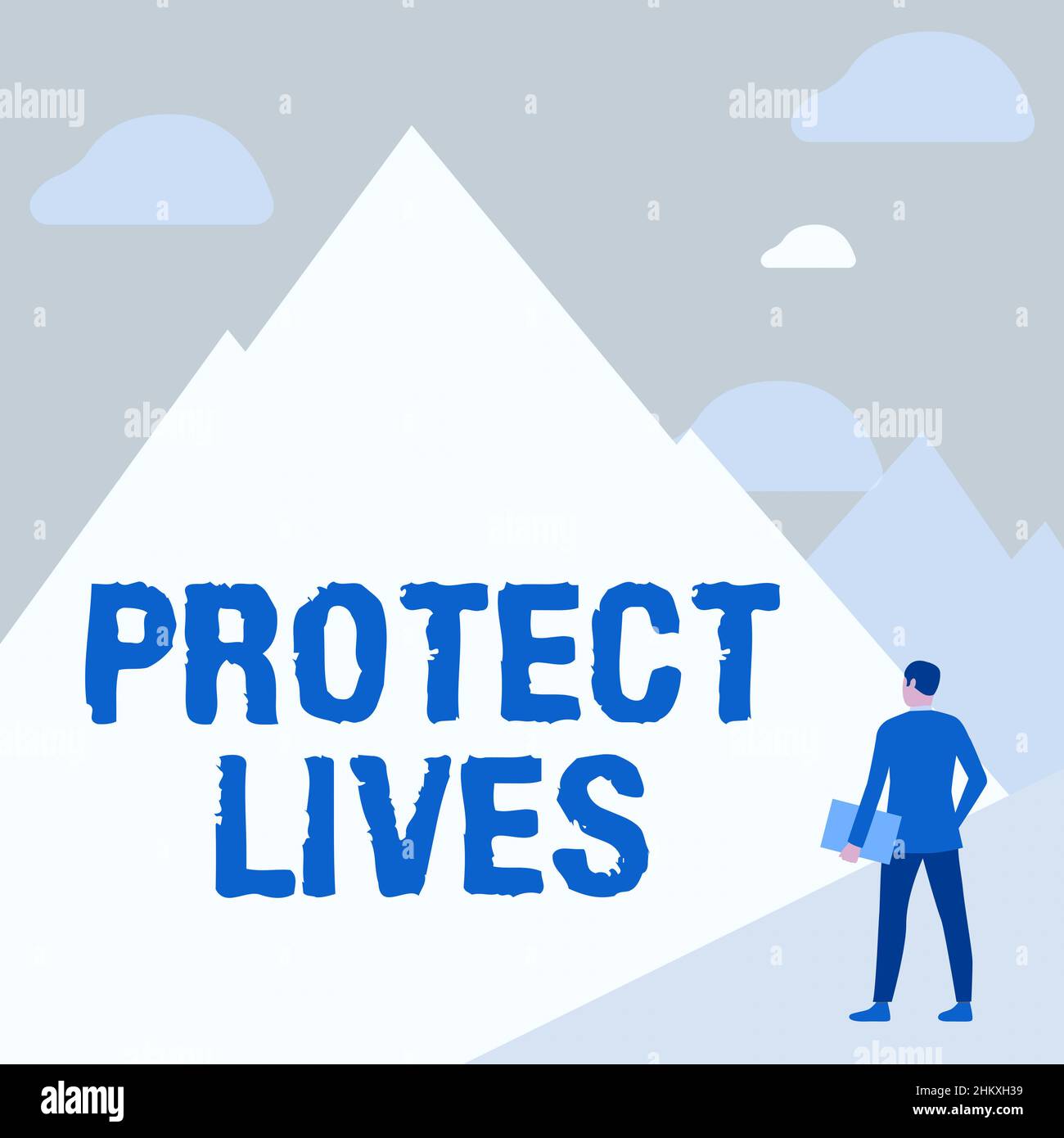 Inspiration showing sign Protect Lives. Conceptual photo to cover or ...