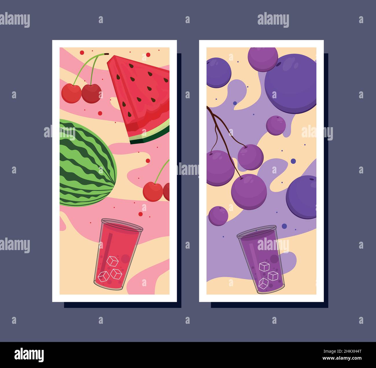 smoothie fruits banners Stock Vector Image & Art - Alamy
