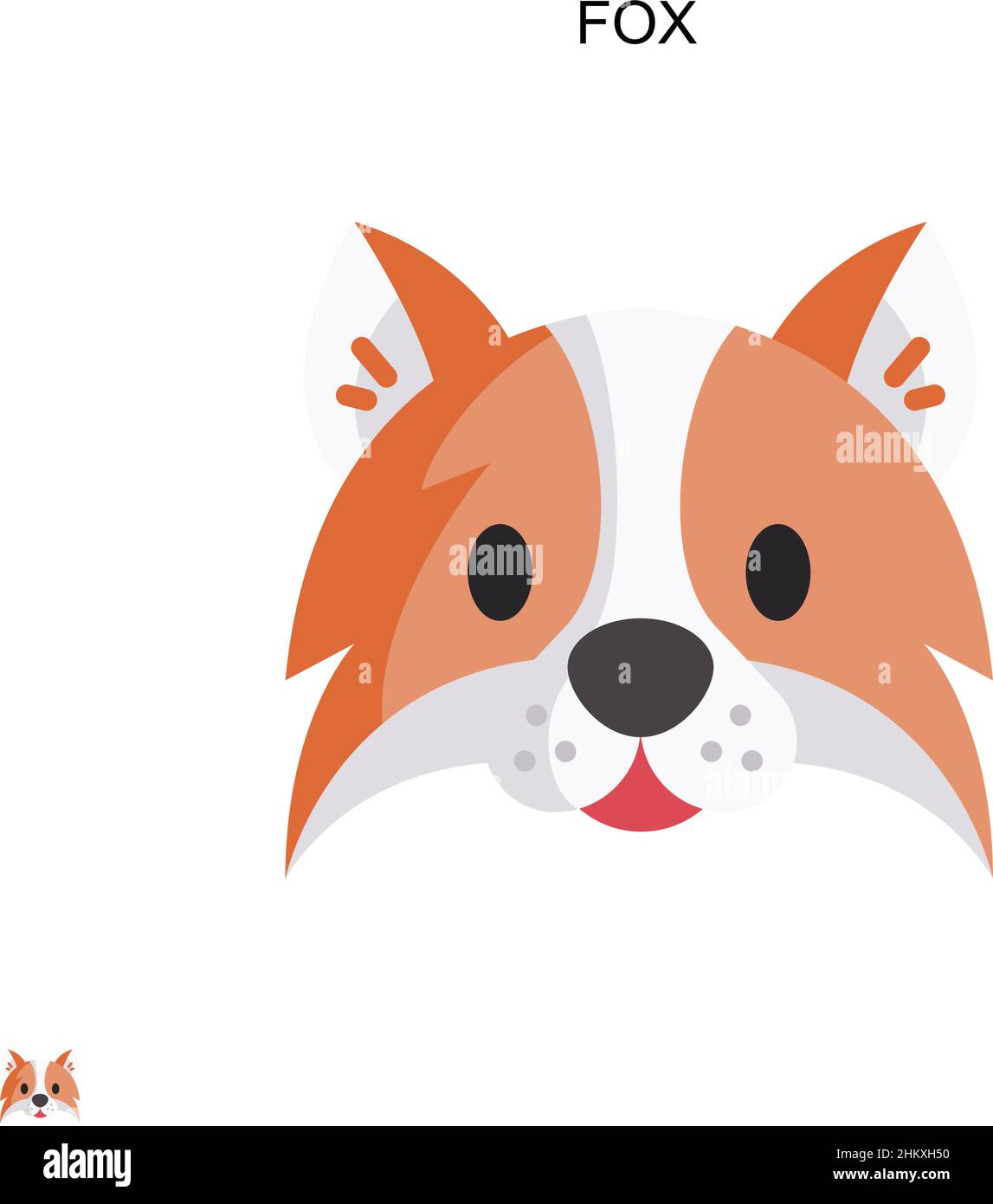 Fox Simple vector icon. Illustration symbol design template for web ...