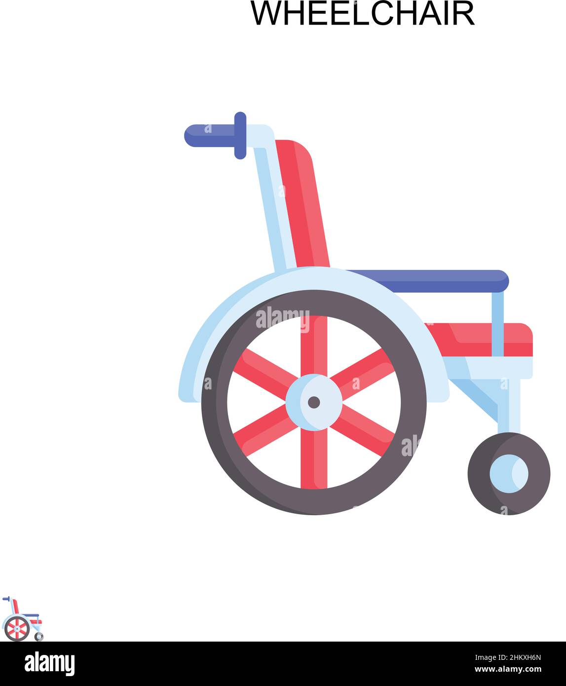 Wheelchair Simple vector icon. Illustration symbol design template for ...