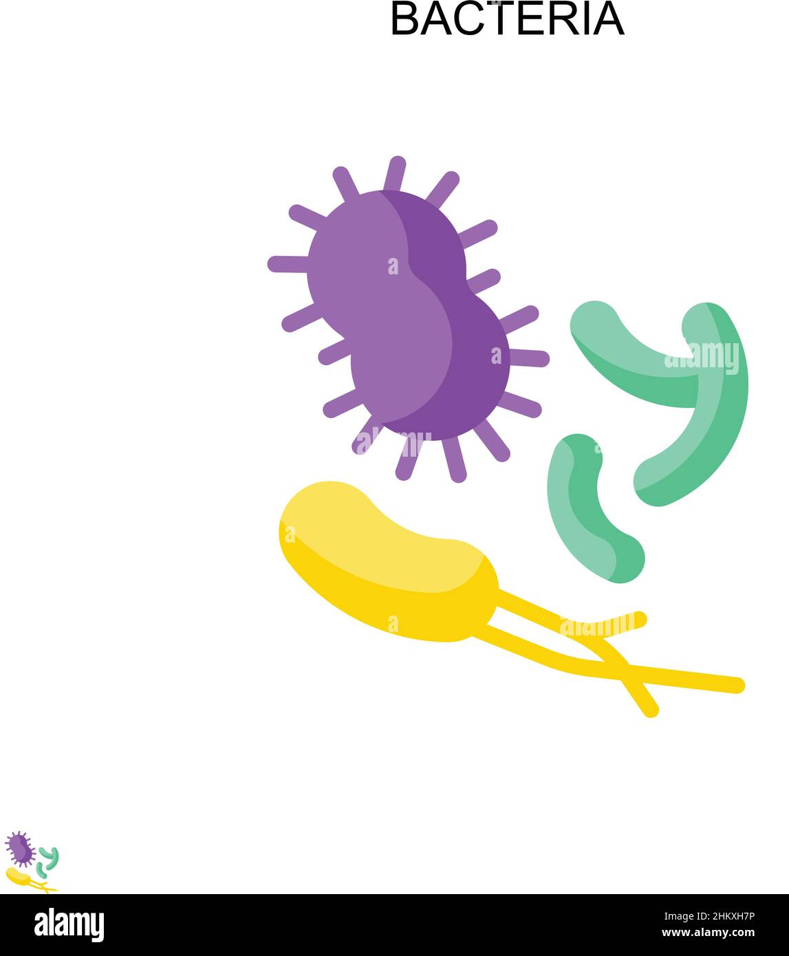 Bacteria Simple vector icon. Illustration symbol design template for ...