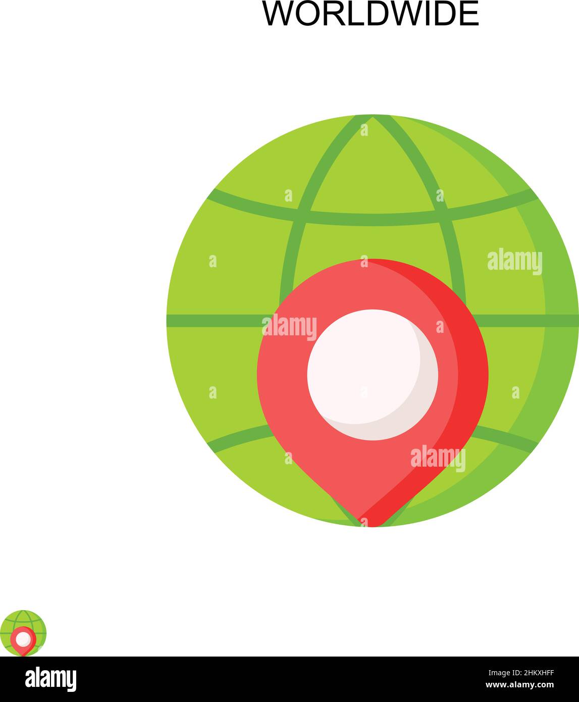 Worldwide Simple vector icon. Illustration symbol design template for ...