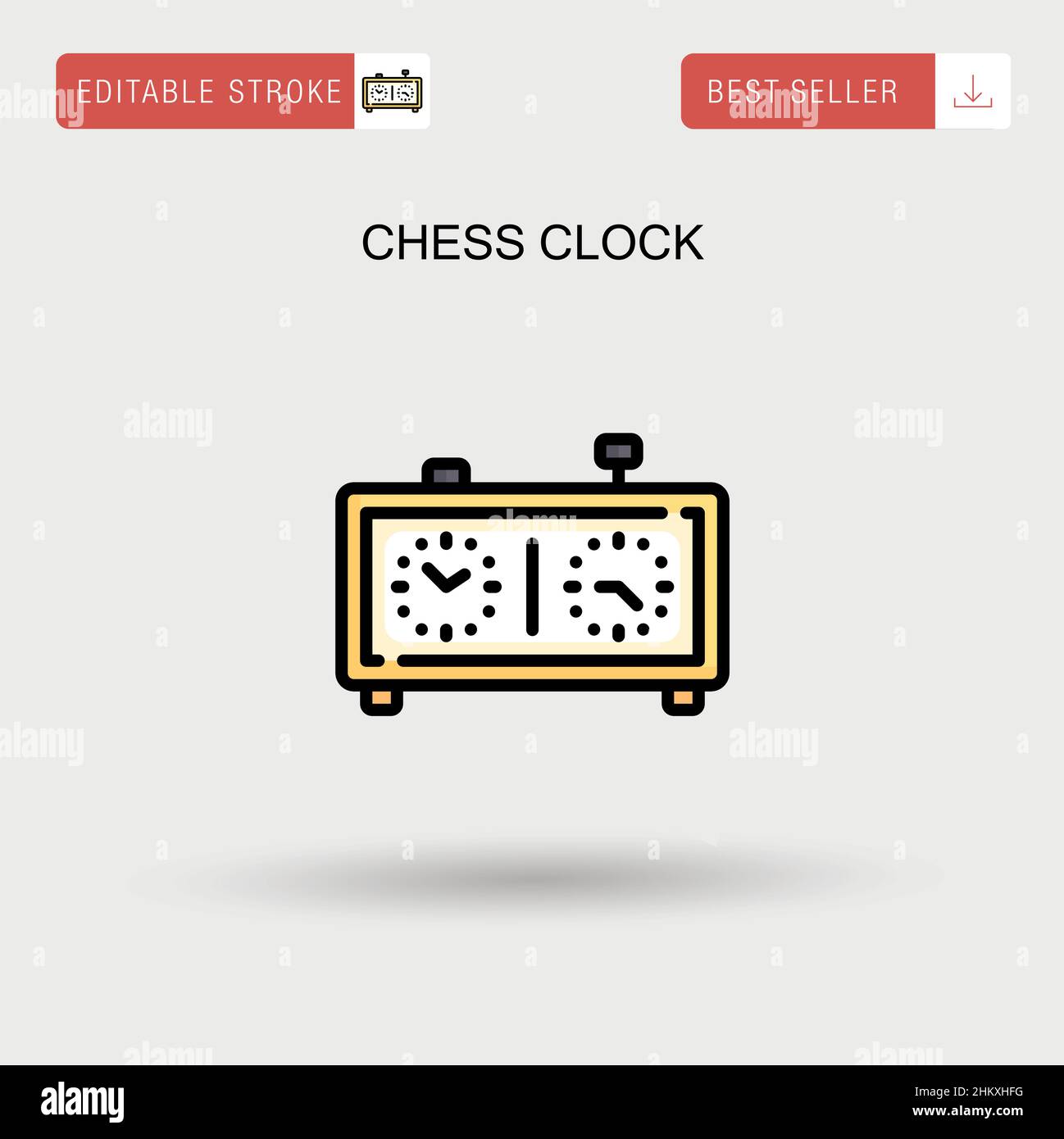 Chess clock Simple vector icon Stock Vector Image & Art - Alamy