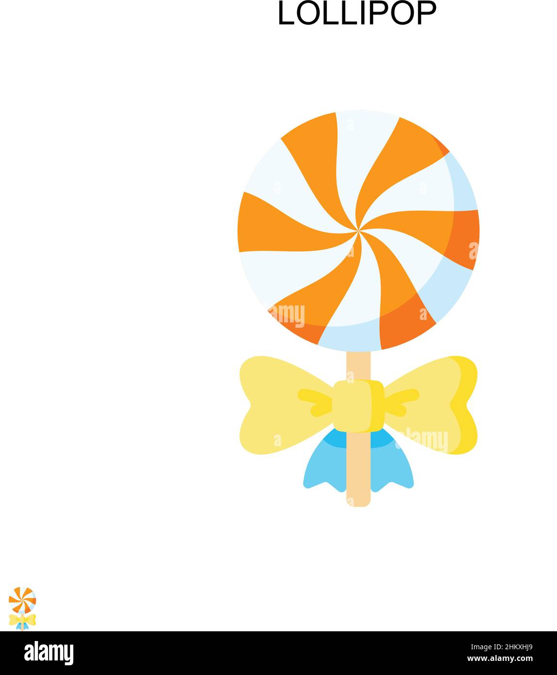 Lollipop Simple vector icon. Illustration symbol design template for ...