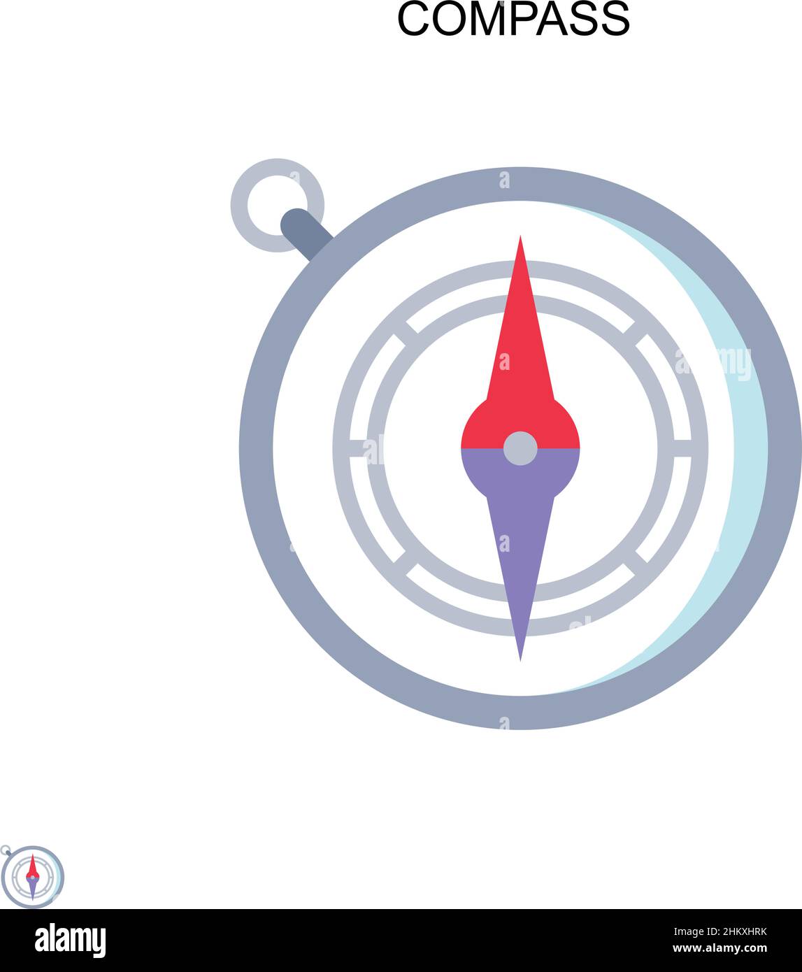 Compass Simple vector icon. Illustration symbol design template for web ...