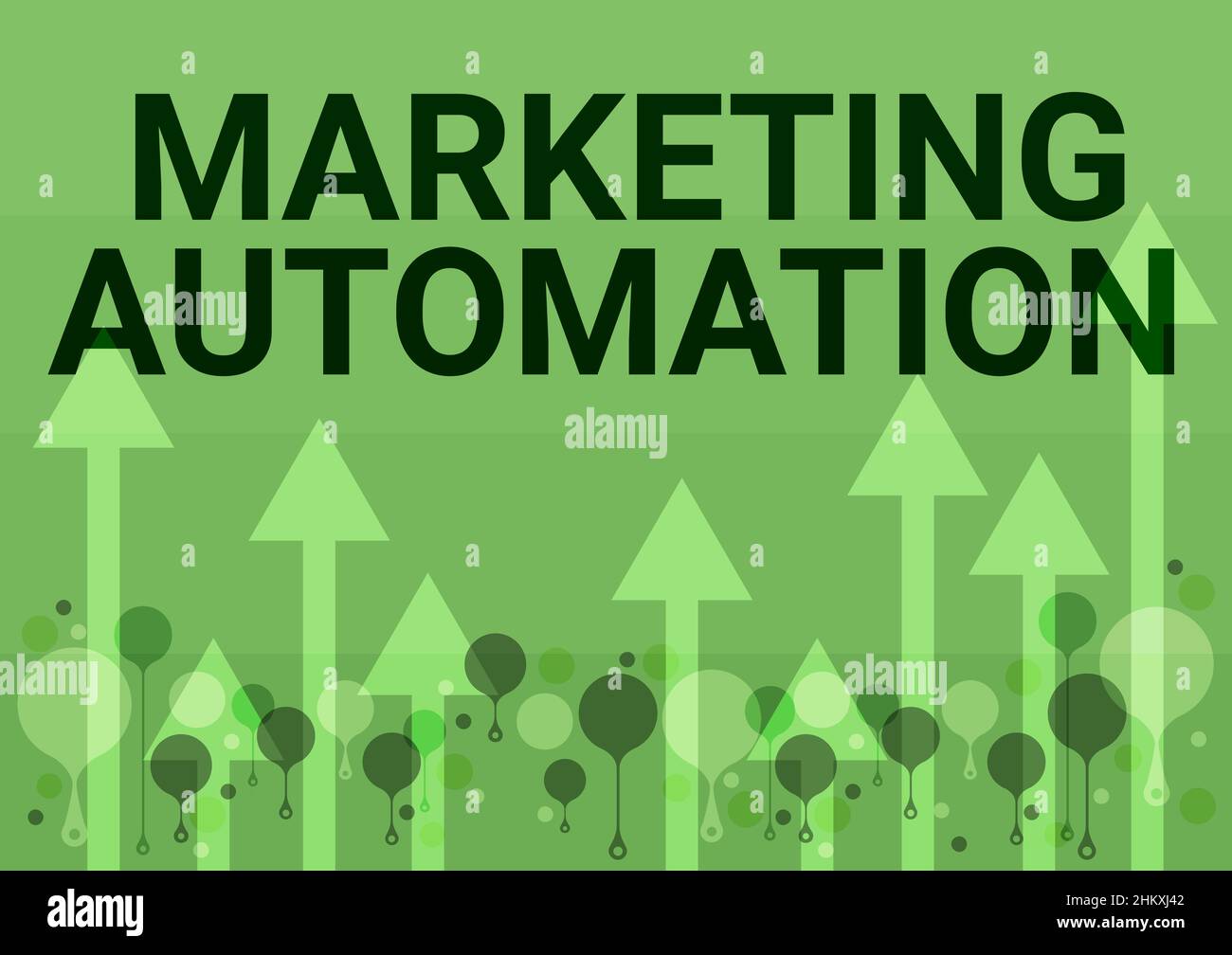 Hand writing sign Marketing Automation. Word Written on Software used ...