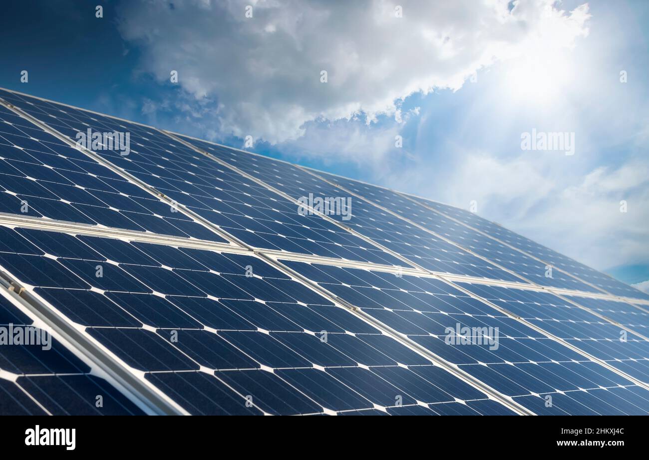 Solar panel or battery. Alternative energy source. solar energy Stock ...