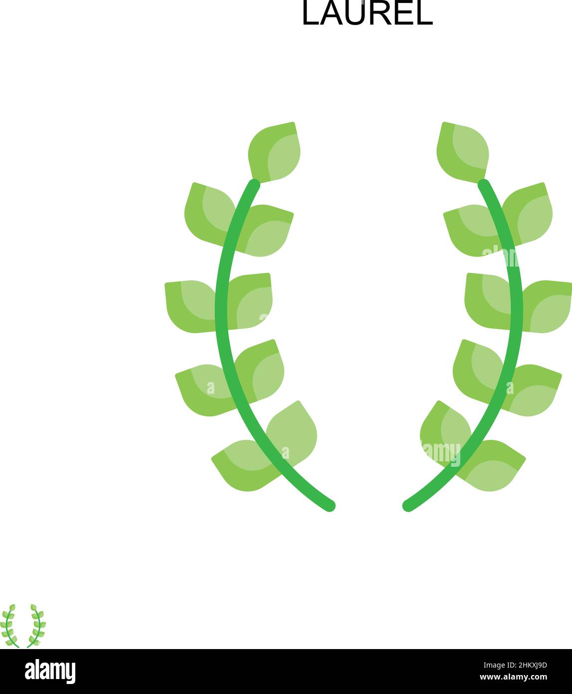 Laurel Simple vector icon. Illustration symbol design template for web ...