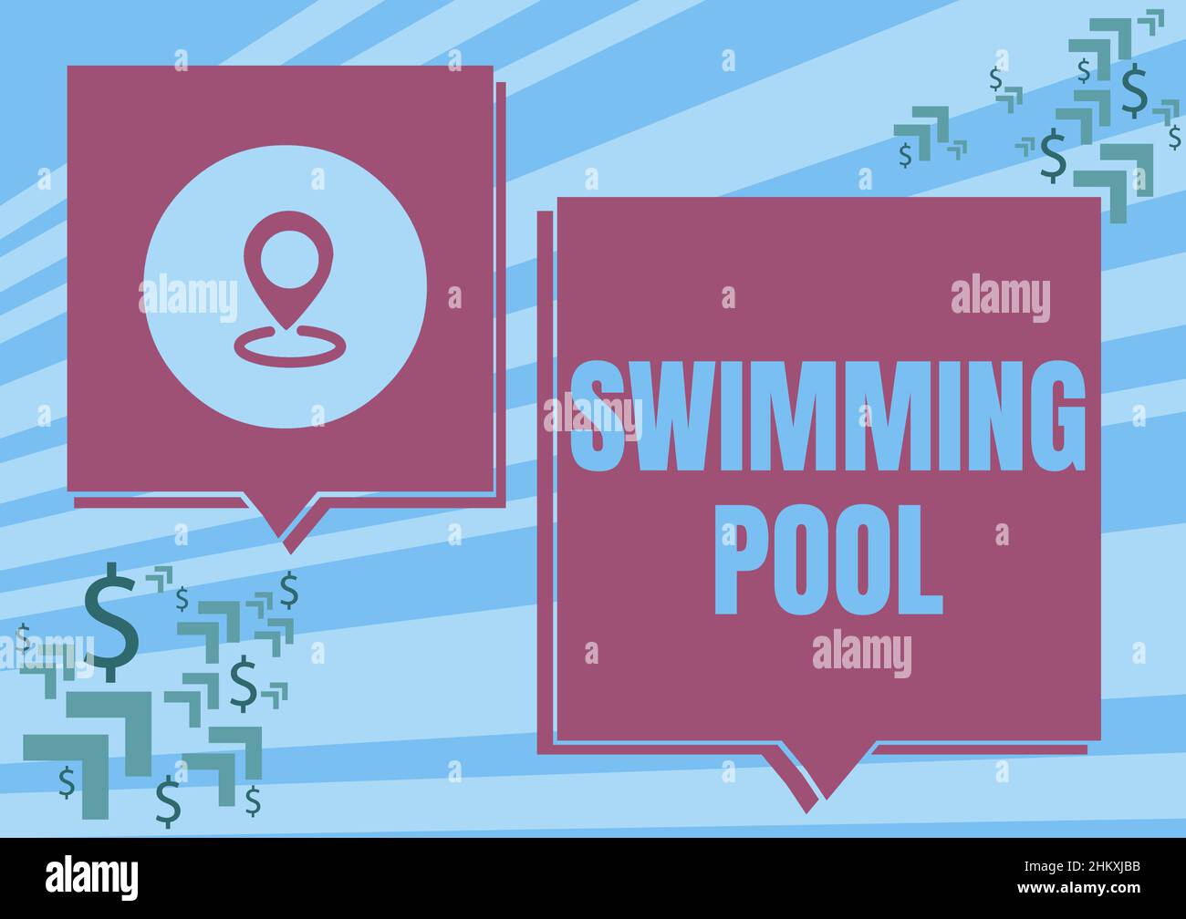 Text showing inspiration Swimming Pool. Concept meaning Structure ...