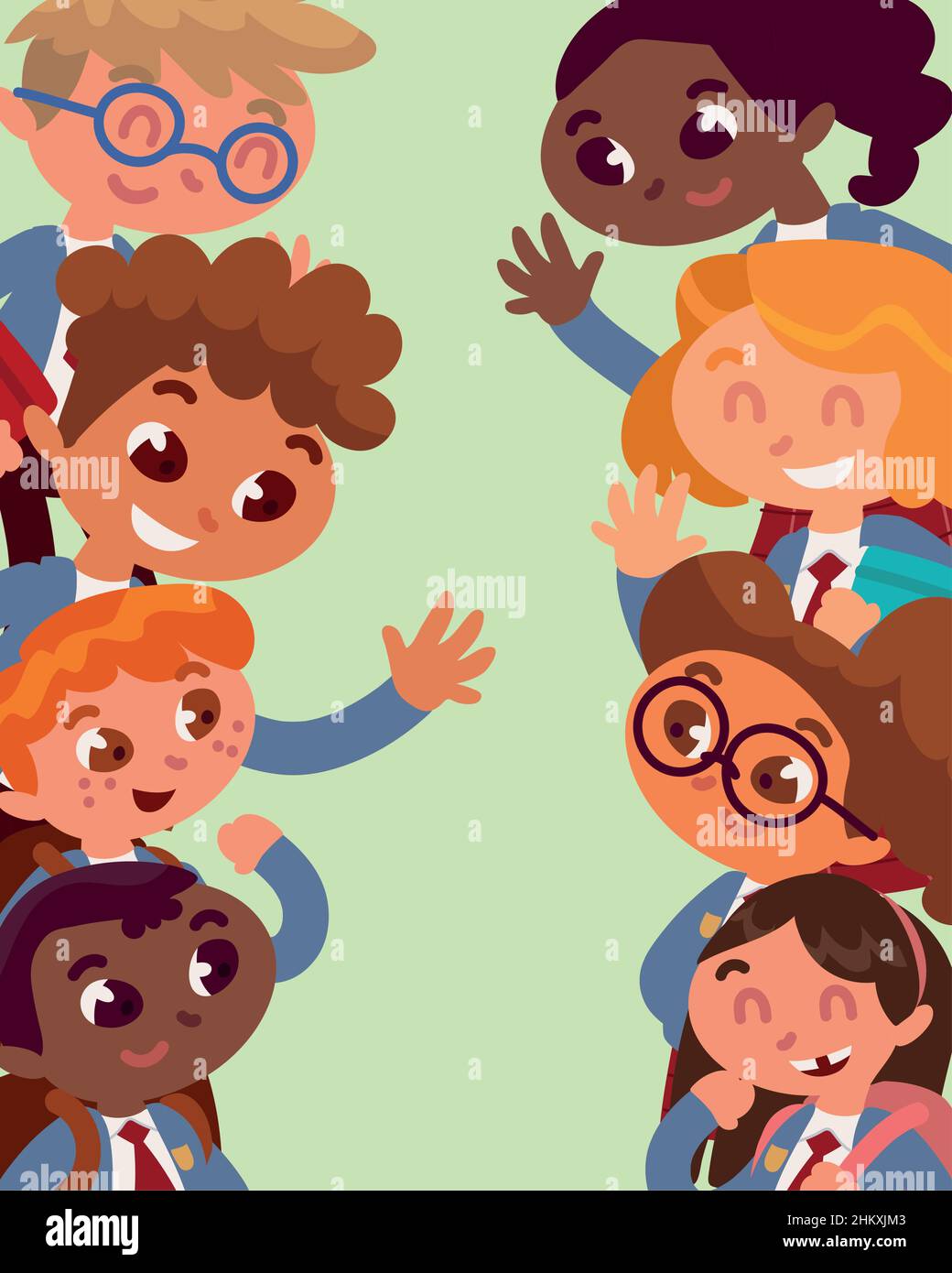 happy students cartoon Stock Vector Image & Art - Alamy