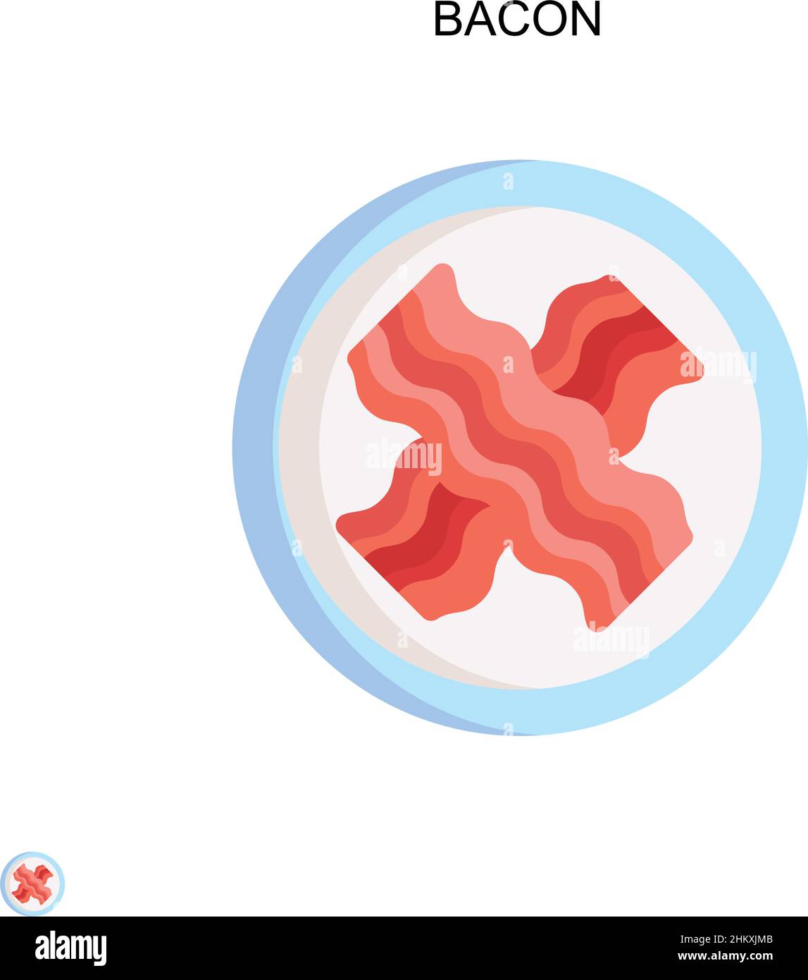 Bacon Simple vector icon. Illustration symbol design template for web ...